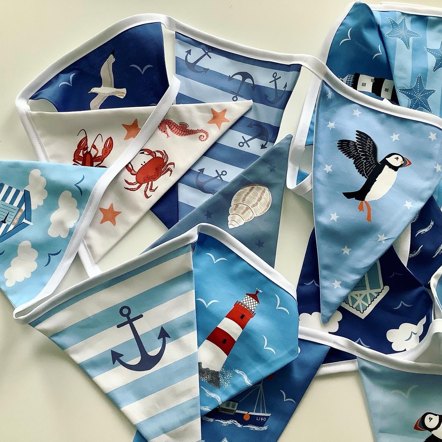 Coastal Life Bunting Panel and Backing Fabric – Little Patchwork Cottage