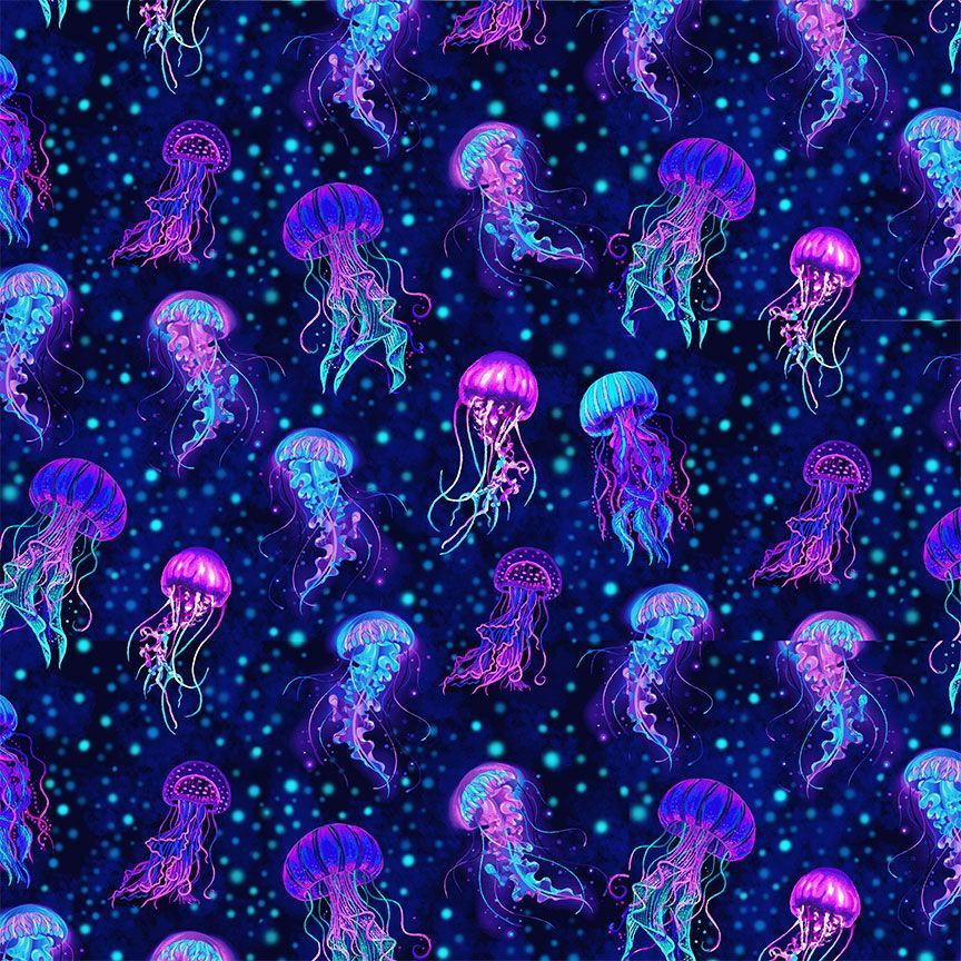 Electric Ocean - Bioluminescent Jellyfish – Little Patchwork Cottage