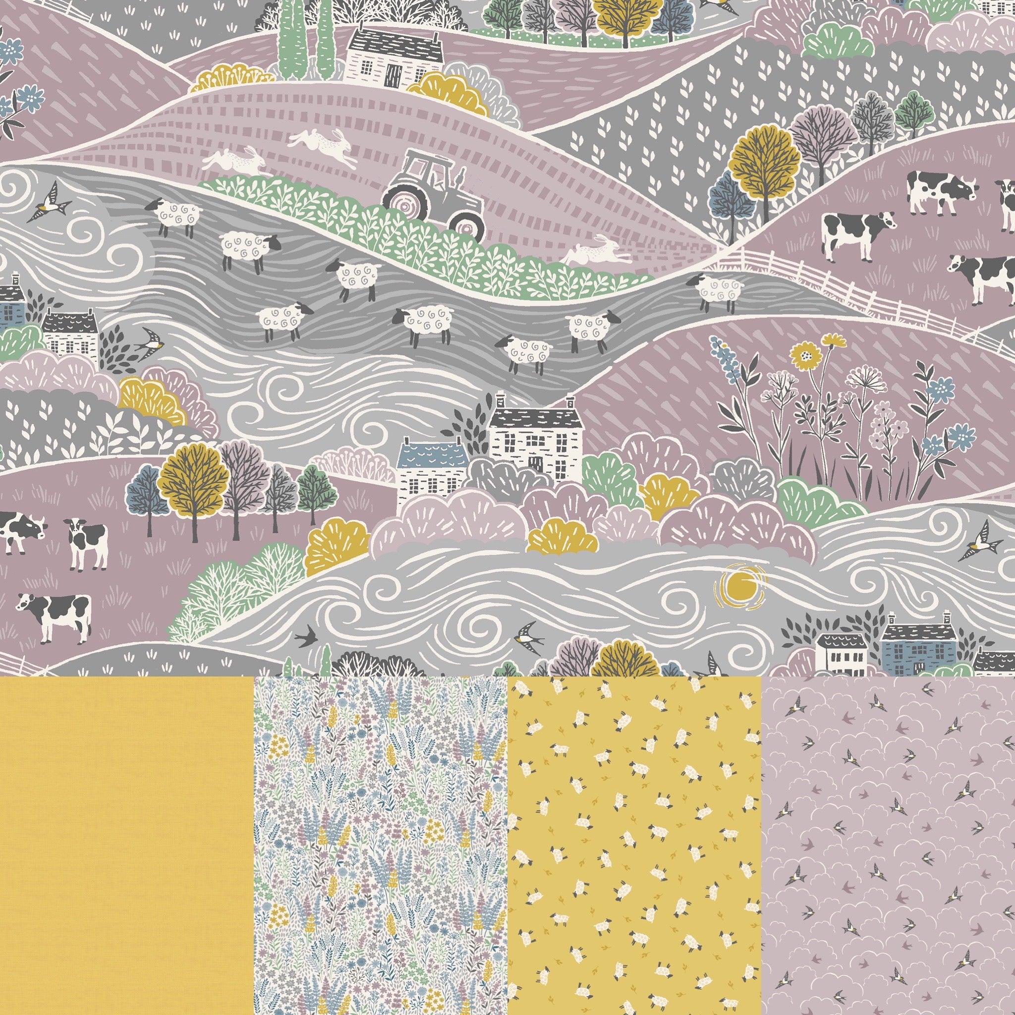 Heather and Sage Fat Quarter Bundle – Little Patchwork Cottage